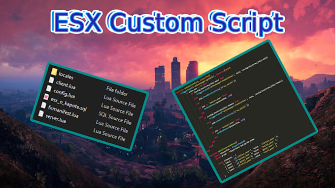 Create a custom esx script for your fivem server by O_kapote | Fiverr