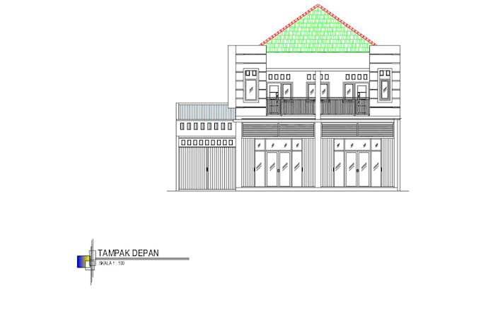 Show you a 2d building drawing by Henokpangkurei | Fiverr