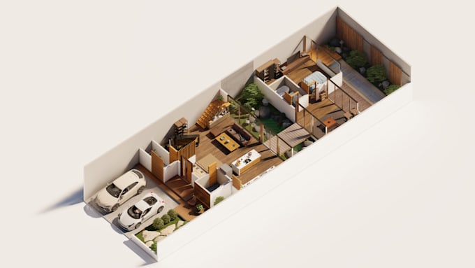 Create photorealistic 3d floor plan renderings by Studio_inc | Fiverr