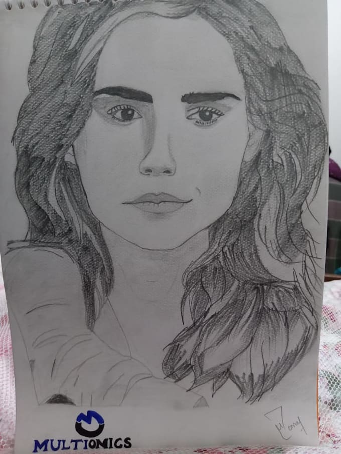 Draw white and black shadow sketch of any style by Sketchingg | Fiverr