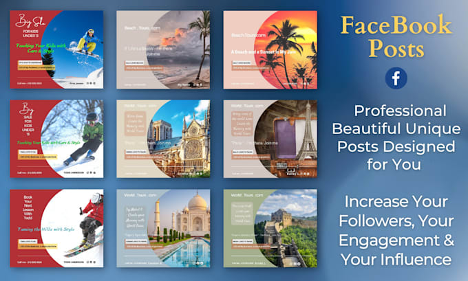 Design 3, 6, or 12 unique facebook posts for your brand by Suethomson ...