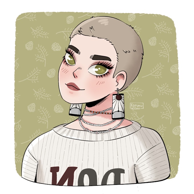 Draw Portrait Fanart Oc Commission By Kofukuhoshi Fiverr 