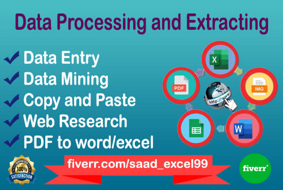 Be your virtual assistant for data processing and extracting by Saad ...