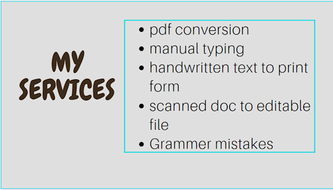 Type, retype and convert files, spell and grammar check by Sulemani360 ...