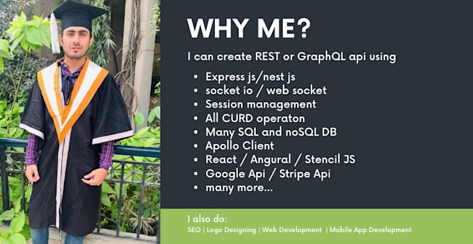 Build Graphql Or Rest Api Using Nodejs Express Js By Ammaritcarver