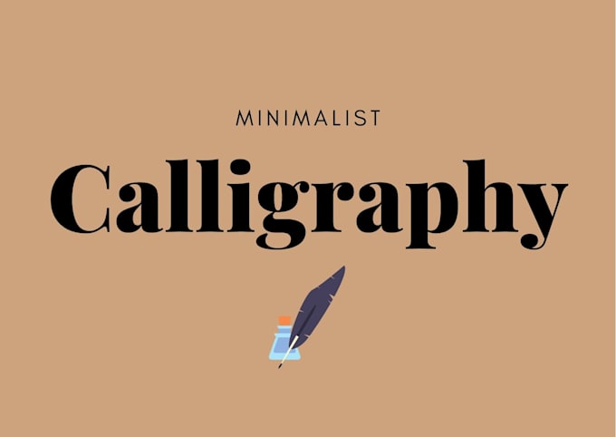 Create a custom minimalist calligraphy by Emghie | Fiverr