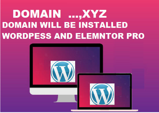 Xyz domain that has been installed with wordpress and elementor pro by ...
