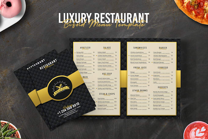 Design a luxury and modern menu for your restaurant by Articonmedia ...