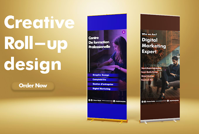 Design a roll up or pull down for any business by Walid_oud | Fiverr