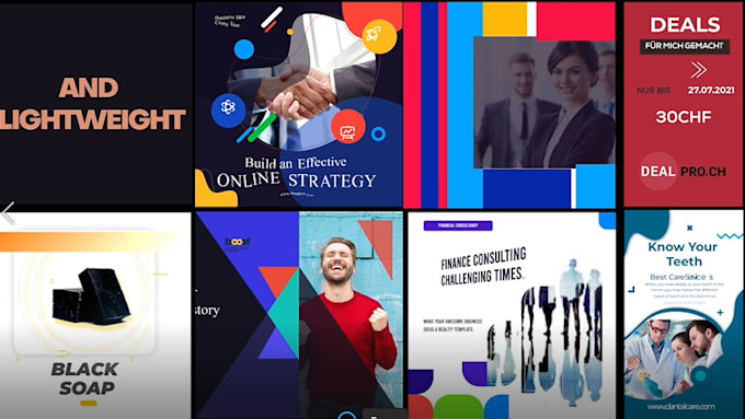 Animated social media post design and video templates editing by ...