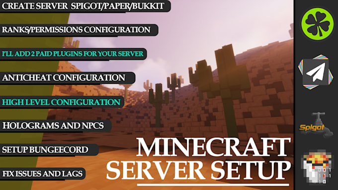 Create and set up your best minecraft server by Besttech_ | Fiverr