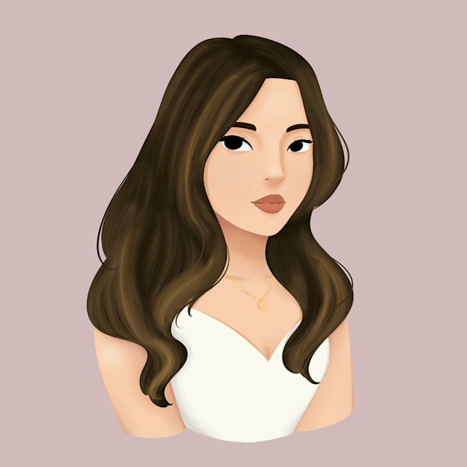 Draw a cute bust up characters by Megieee_chan | Fiverr