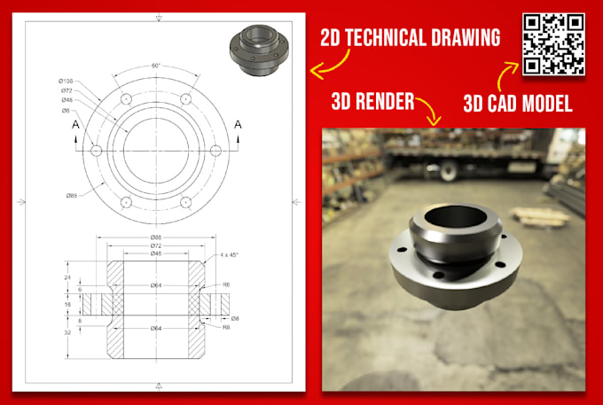 Design mechanical 3d cad models using fusion 360 by Abdullahriaz2 | Fiverr