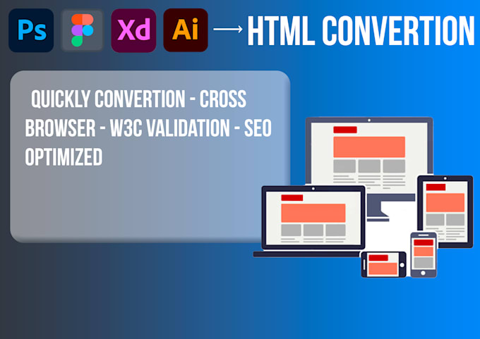 Convert psd to html css figma to html css by Yegoshua | Fiverr