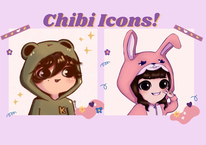 Draw and paint a cute chibi profile picture for you by Maiklayd | Fiverr