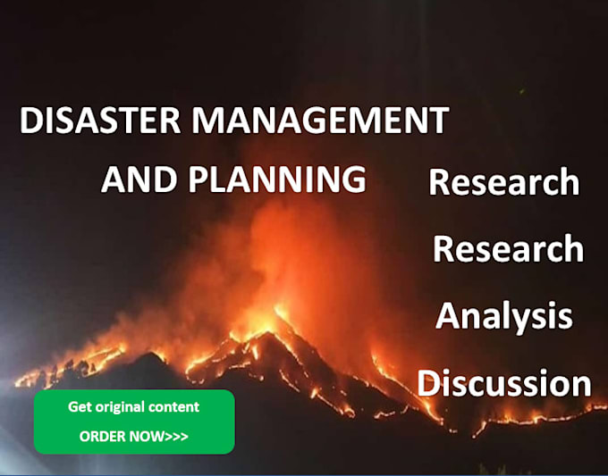 Write disaster management and planning by Brilliantmindiq | Fiverr
