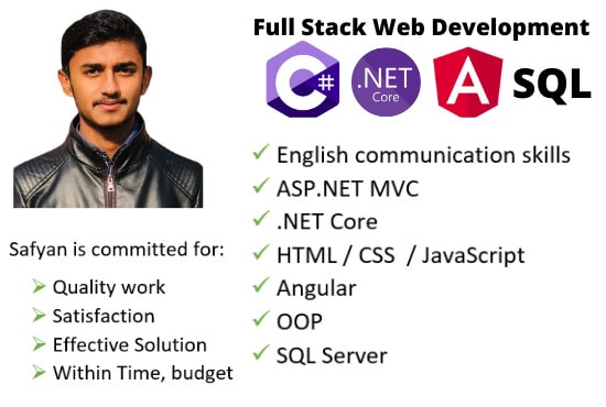 Develop Net Core Web Api Sql Server Angular Web App By Safyanyaqoob Fiverr