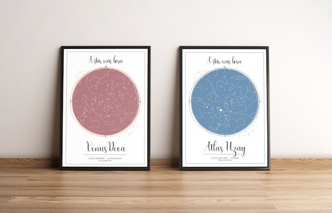 Create a star chart poster design for you or your loved ones special ...