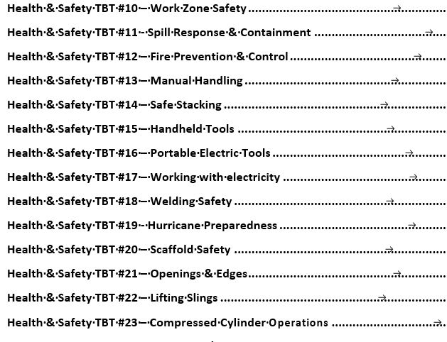 Create health and safety or environmental toolbox talks by Jrc242 | Fiverr