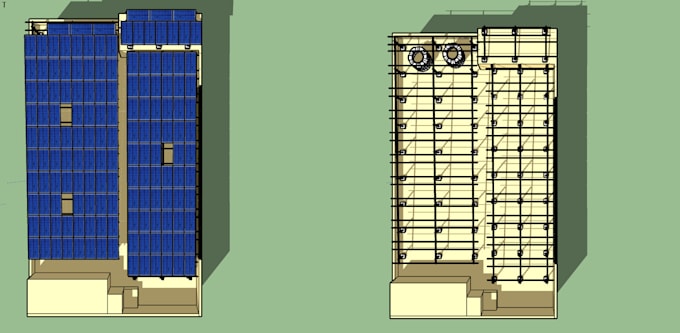 Design pv system or solar system using sketchup by Hibaahmed | Fiverr