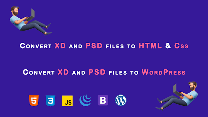 Convert xd and psd to html css by Emadsad55 | Fiverr