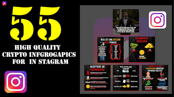 Design 55 extraordinary crypto, infographics for ig by Aleebabar | Fiverr