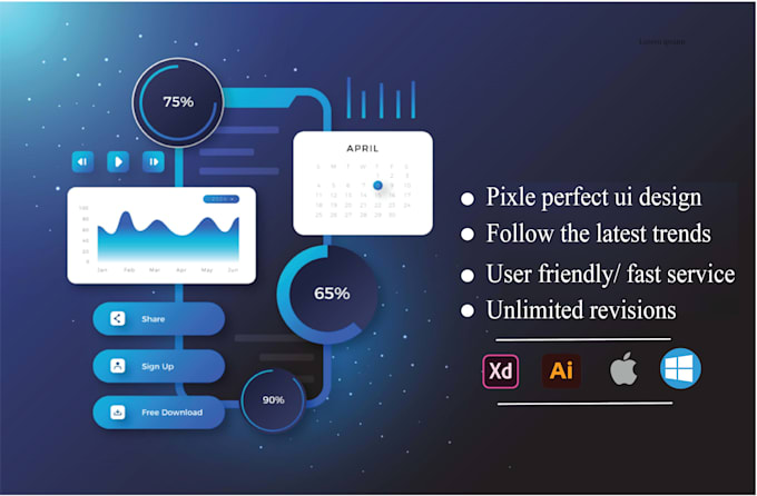 Create an amazing ui ux design for you by Fizzahhasan1 | Fiverr