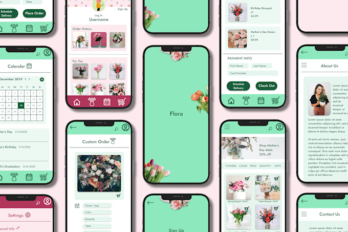 Design a hi fidelity mock up for your app or website by Htheather | Fiverr