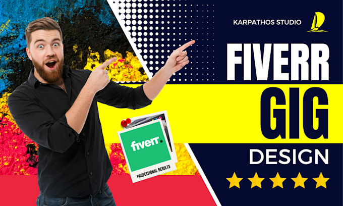 Design catchy fiverr gig image that sell by Karpatosstudio | Fiverr