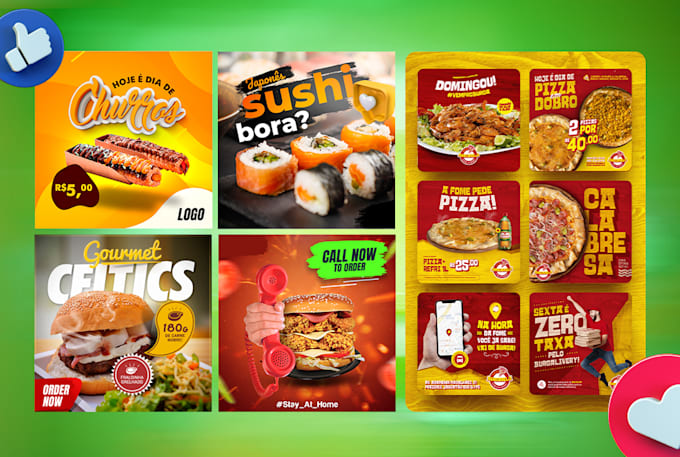 Design restaurant social media posts, gif, short animation, tv menu by ...