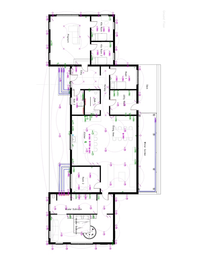 Draw electrical layout floor plan in autocad by Pingenieros | Fiverr