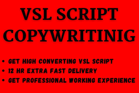Write sales generating, vsl script for your video sales letter by Rv ...