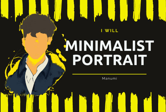 Minimalist portrait in photoshop by Manumi_illust | Fiverr