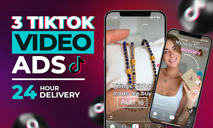 Create 3 tiktok video ads within 24 hours by Harryecom | Fiverr