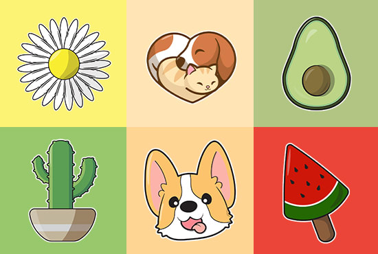 Create clip art and vector illustrations by Designmae | Fiverr