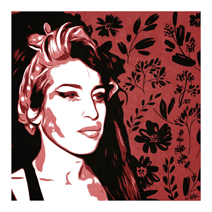Portrait style vector in photoshop and vector in illustrator by ...