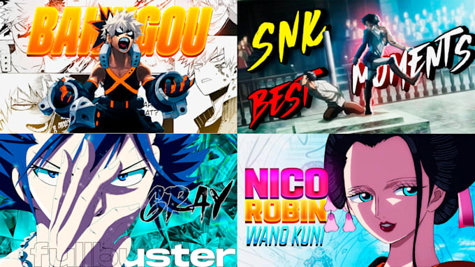 Design attractive anime thumbnails for your videos by Angel_ct | Fiverr