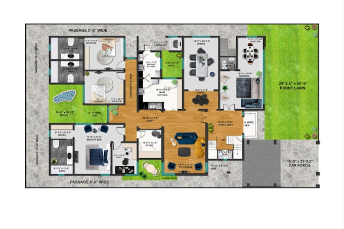 Make 2d floor plans, elevations, sections, blow up details on autocad ...