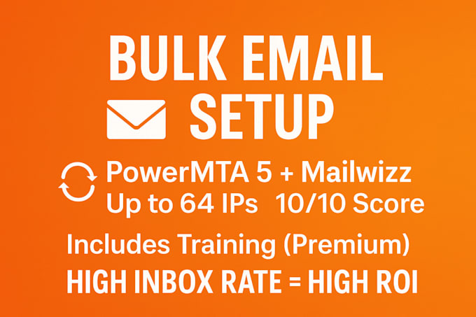 Setup bulk email server, powermta 5 with mailwizz by Trafficsenator | Fiverr