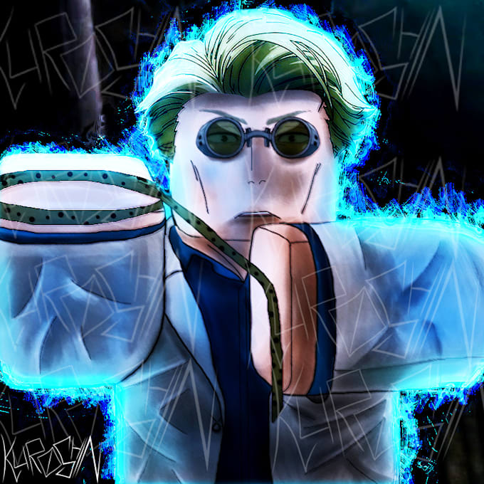 Make highly detailed roblox anime gfx logo and thumbnails by ...