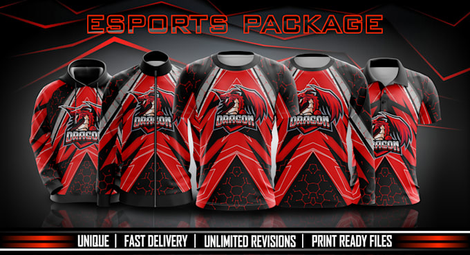 Design an esports jersey, hoodie, jacket etc by Sufyanmustafai | Fiverr