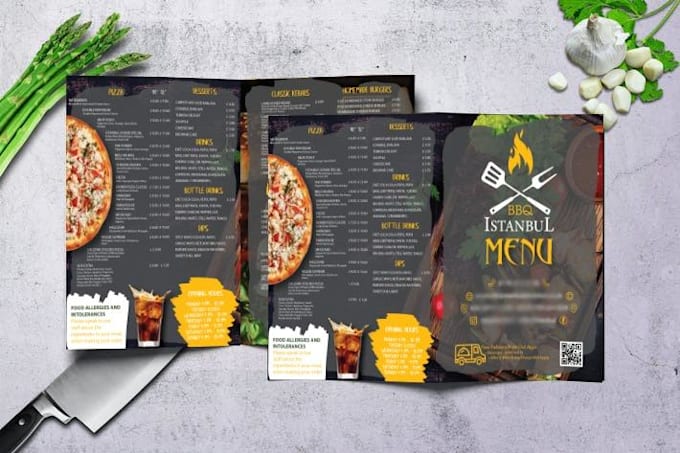 Design a modern and professional restaurant menu, take away menu ...