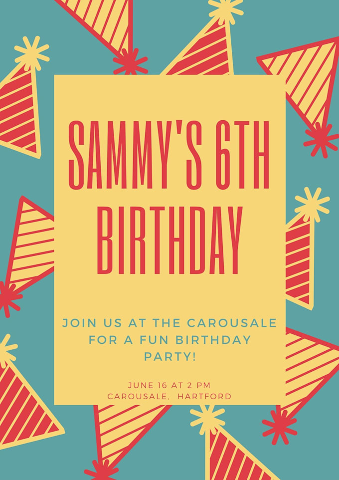 Design awsome party invitations by Visualdesignap | Fiverr