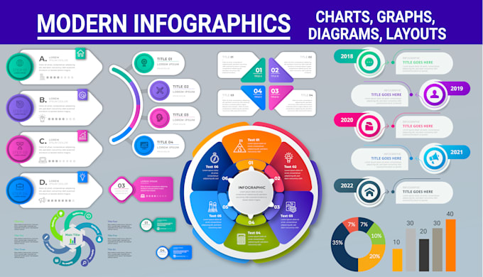 Design modern infographic charts, graphs diagrams and layout by ...