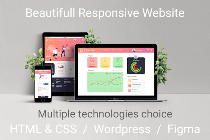 Create responsive website design using html css or figma by Mihailooo ...