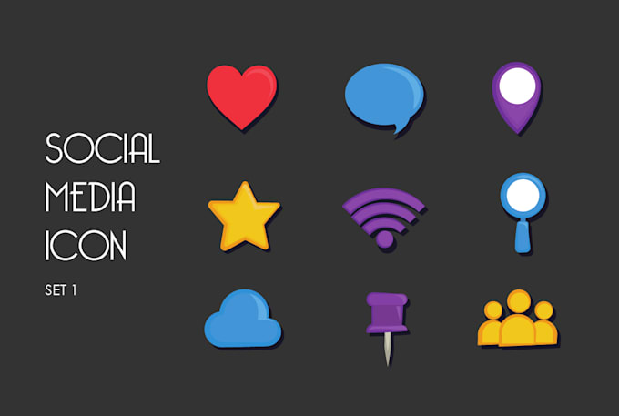 Design social media icon set by Quin3420 | Fiverr