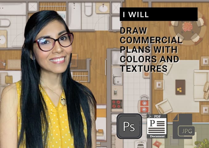 Draw commercial plans with colors and textures in photoshop by Diana ...