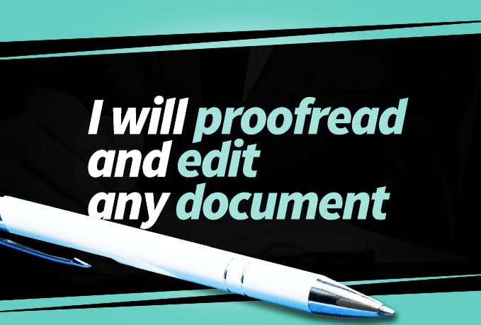 Professionally proofread and edit your documents by Masfandraza | Fiverr