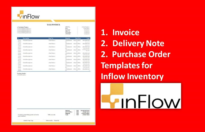 Design inflow inventory custom invoice templates by Mahfoz20 | Fiverr