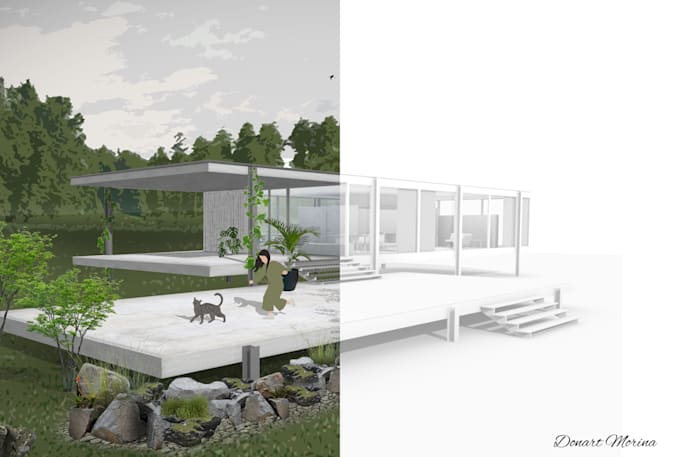 Create architectural collage rendering and illustration by Donartmorina ...